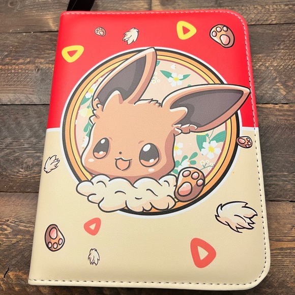 Pokemon | Games | Pokemon Card Game Binder Red And Cream | Poshmark